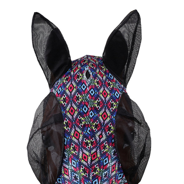Showman Electric Aztec Lycra Fly Mask