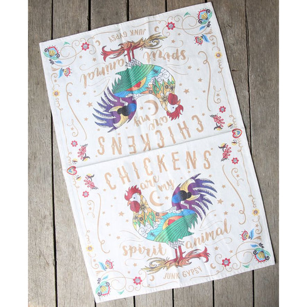 Spirit Chicken Tea Towel