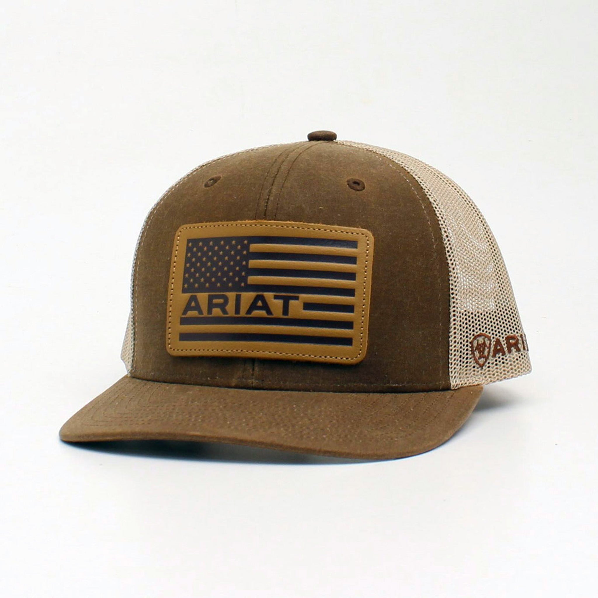 Ariat Oilskin Brown Flag Cap