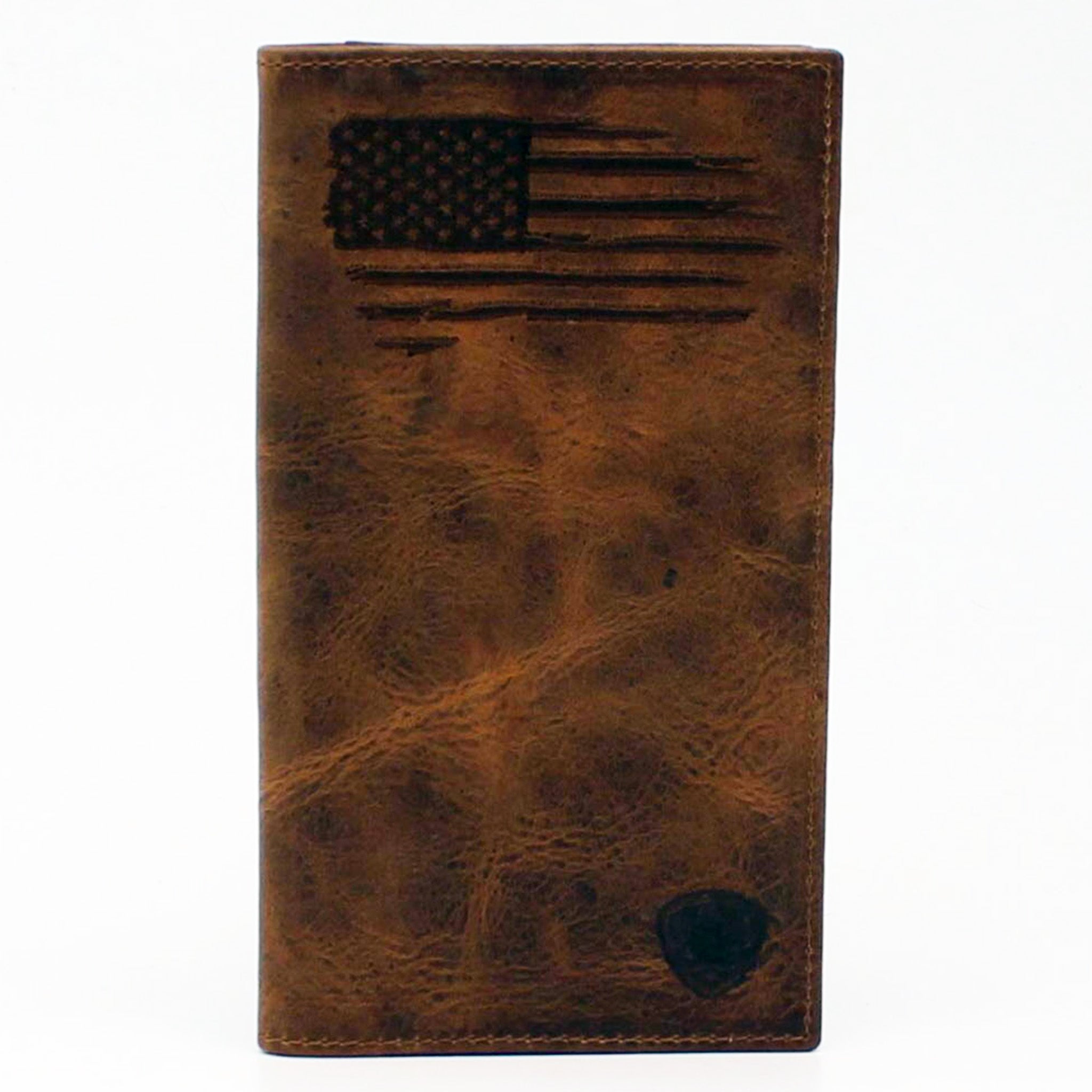 Ariat Distressed Stitch USA Flag CheckBook