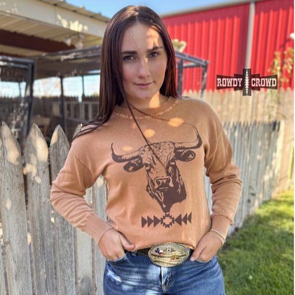 Western Blazin' Bull Sweater