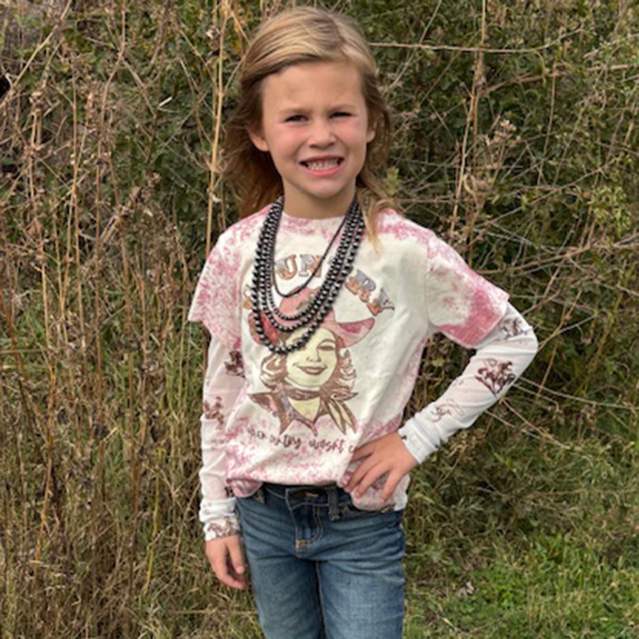 Pink Bleached Graphic Tee