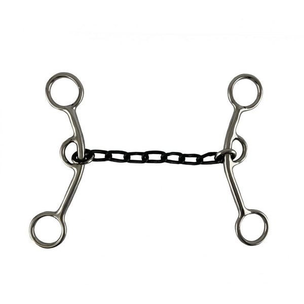 Showman Stainless Steel JR Cow-horse bit with 5" Sweet Iron Chain Mout