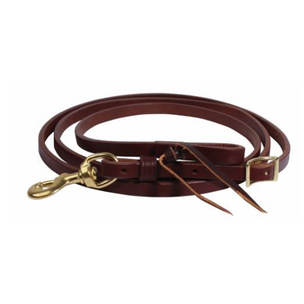 Professional Choice Adjustable Leather Roping Reins 5/8"
