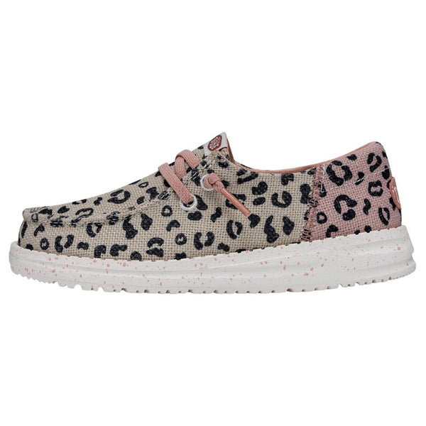 Hey Dude Youth Wendy Funk Leopard Cream/Pink