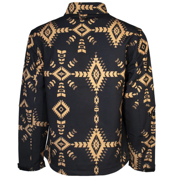 Hooey Men's Black Tan Aztec SoftShell Jacket – Western Edge, Ltd.