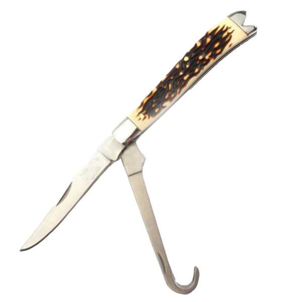 Wild Turkey Stainless Steel Bone Handle Pocketknife with Hoof Pick Tool ...