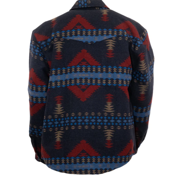 Outback Trading Men's Elliot Navy & Red Shacket